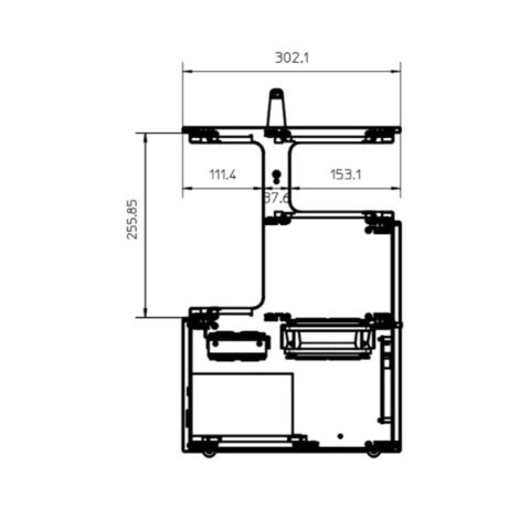 Open Frame - 3U Front - 6U Rear - 50HP | Hartmann Electronic